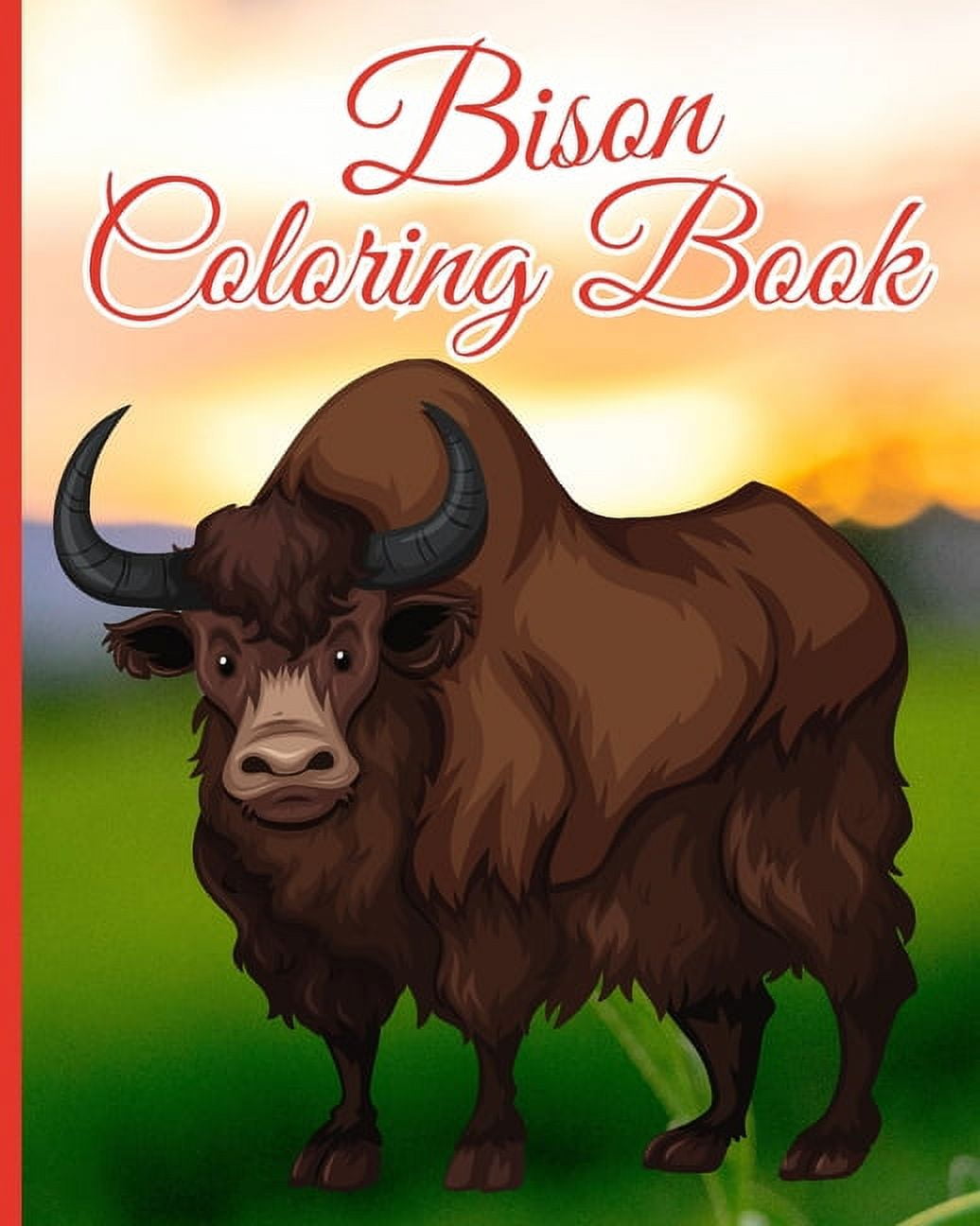 Bison Coloring Book: Bison Coloring Pages For Kids, A Cute Coloring ...