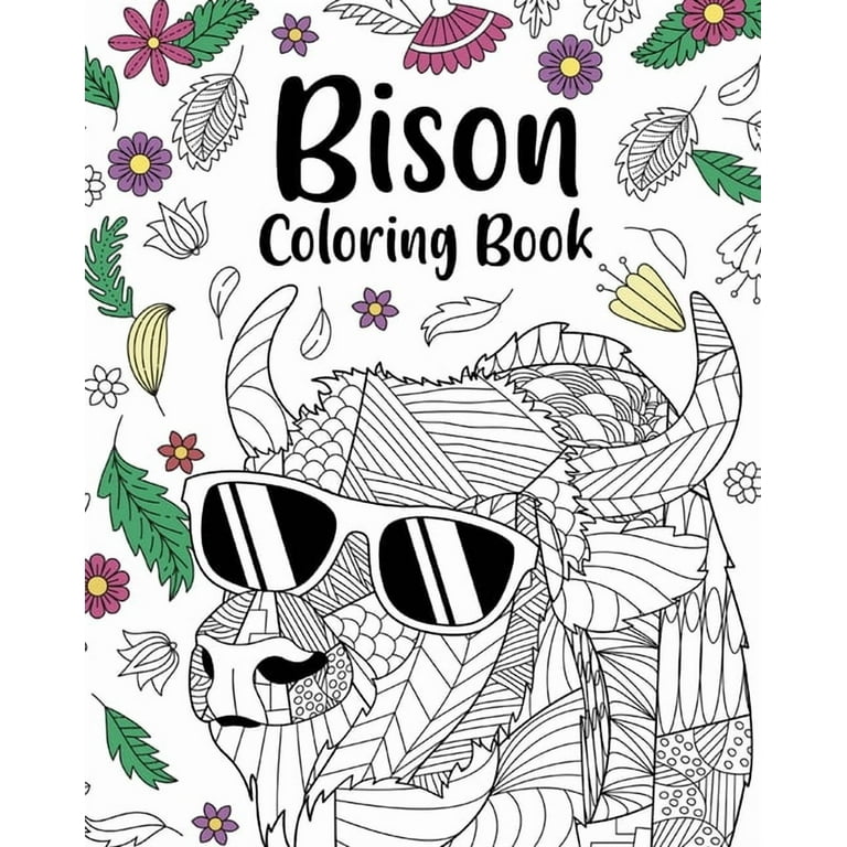 bison coloring page for kids