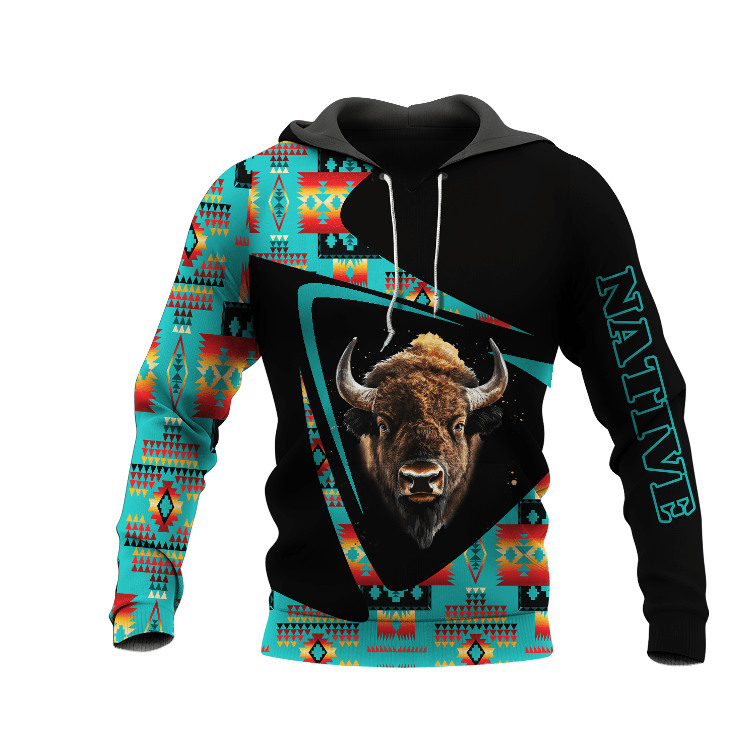 Bison Pattern Native American Pride 3D Hoodie 4 - Walmart.com