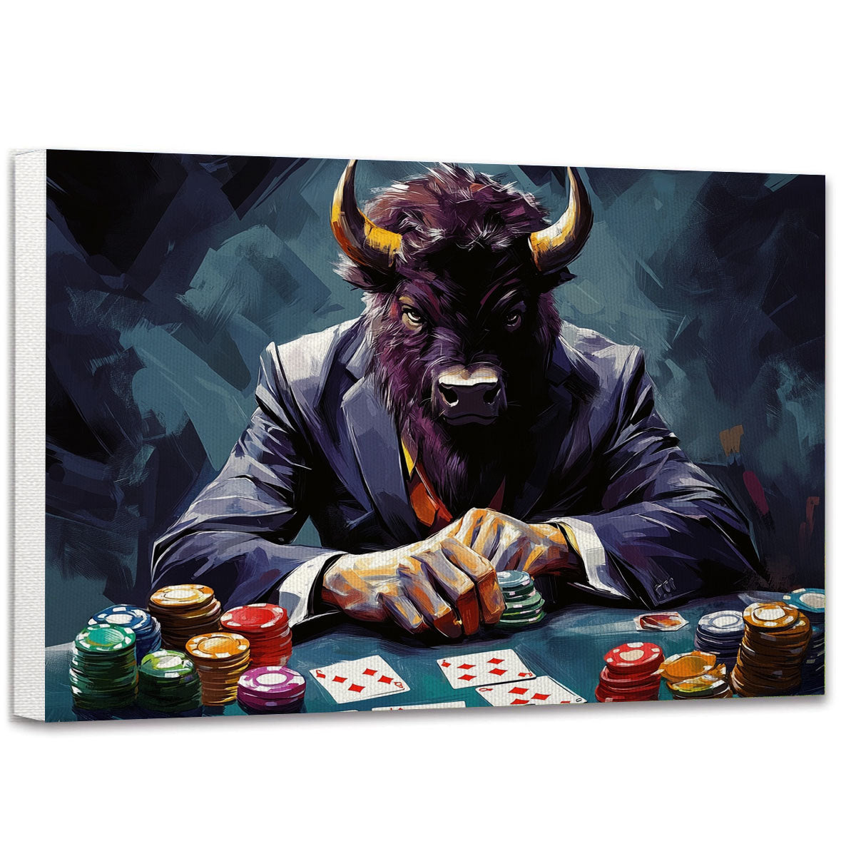 Bison Playing Poker Poster Wall Art Poster Wall Decor Aesthetic Posters ...
