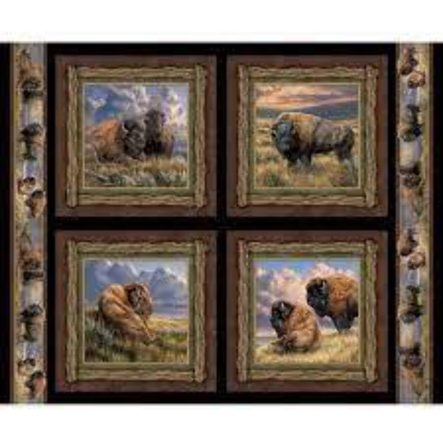 Bison Range Pillow Panel Cotton Fabric - Walmart.com