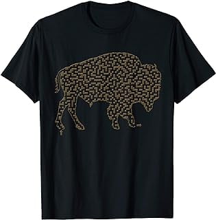 Bison Shaped Maze T-Shirt - Walmart.com