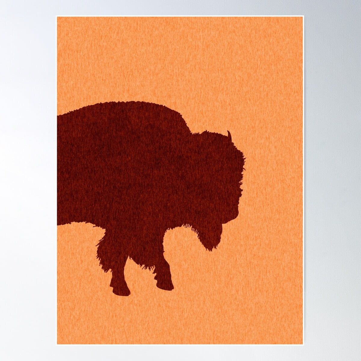 Bison Silhouette - Scandinavian Nursery Decor - Animal Friends - For ...
