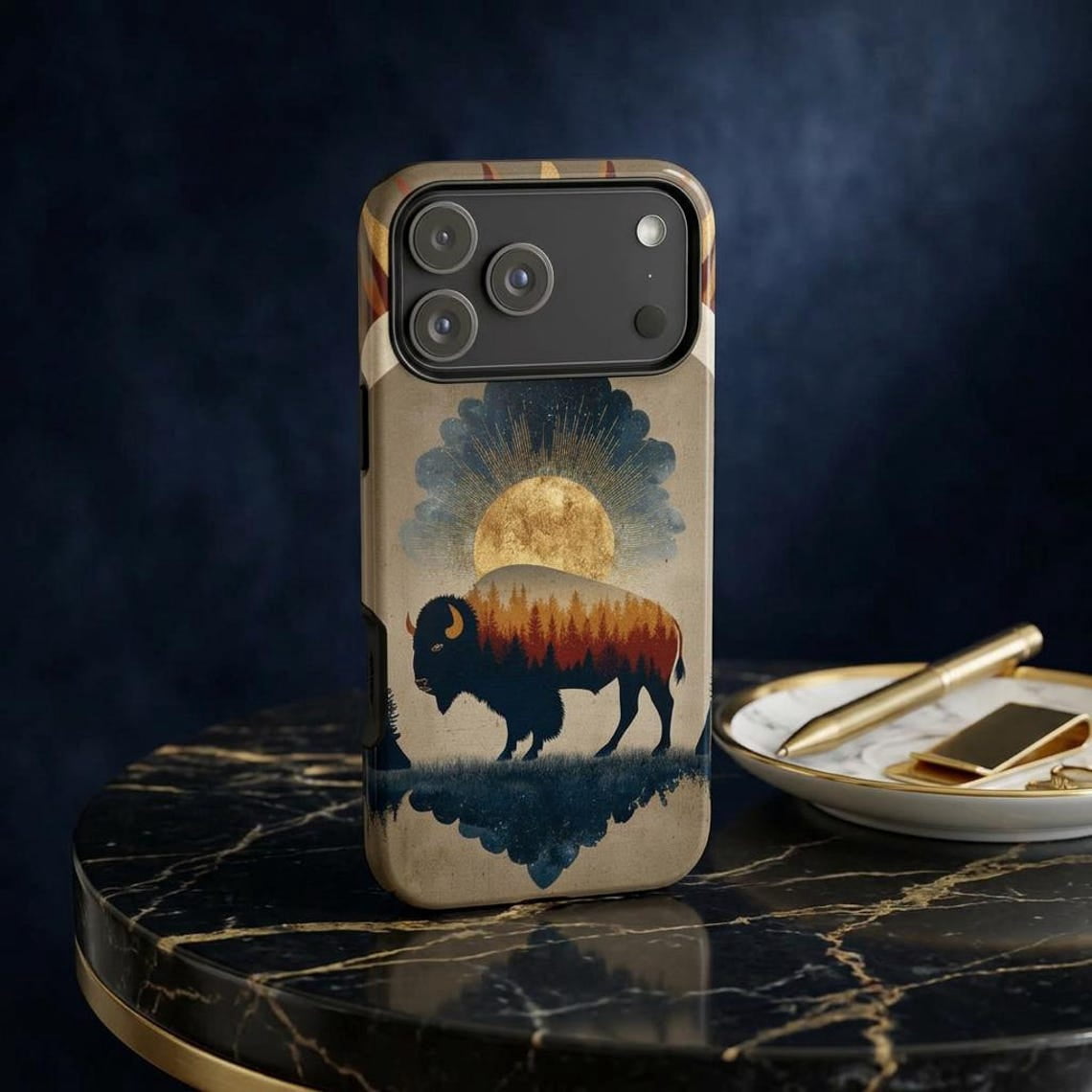 Bison Spirit of the Plains Buffalo Native American Prairie Wildlife Art ...