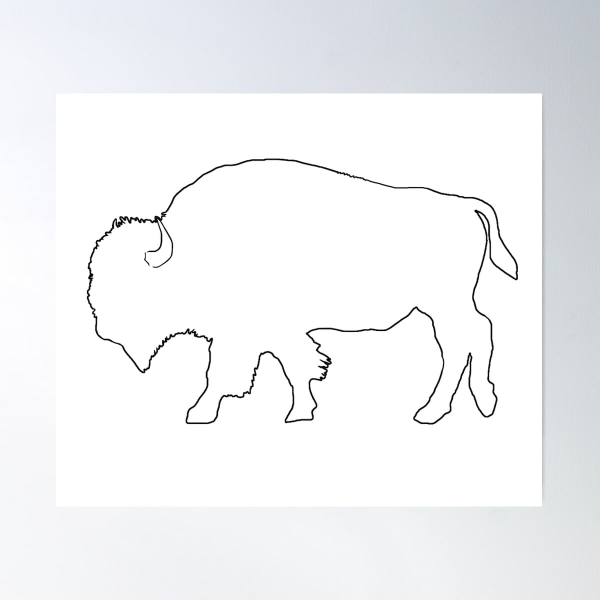 Bison Strength Poster Wall Art, Modern Wall Decor For Living Room ...