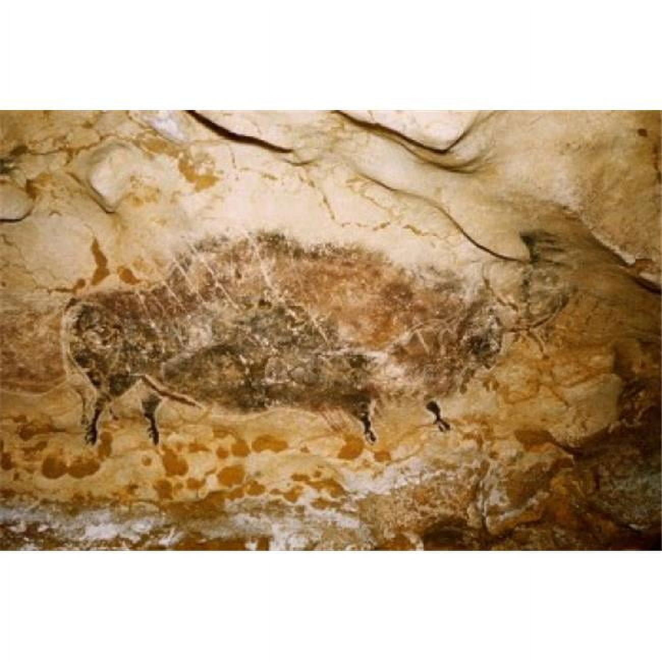 Bison with Seven Arrows Rock Painting Prehistoric Art Lascaux Caves ...