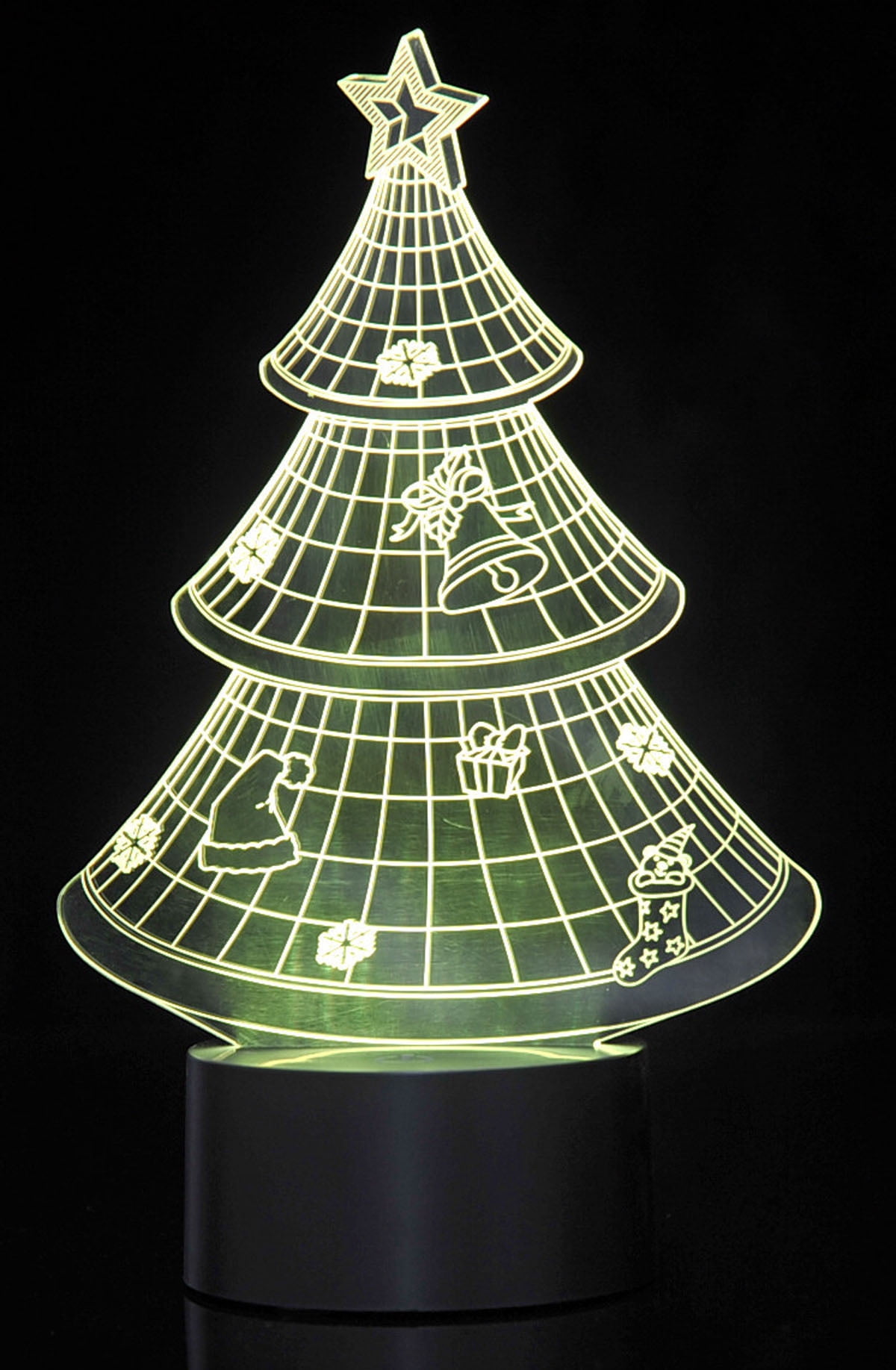 Bisontec 3D Christmas Tree Laser Cut Precision LED Lights - Walmart.com