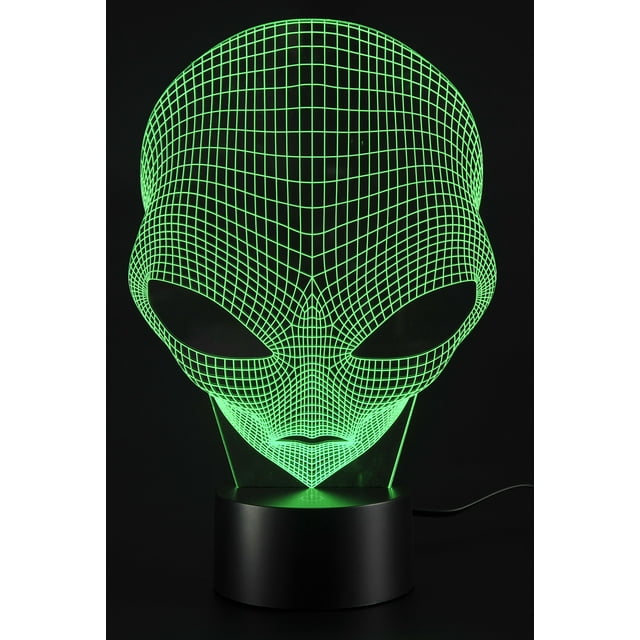 Bisontec 3D Illusion Grow LED Alien Shapes Lamp 7 Colors USB Power ...