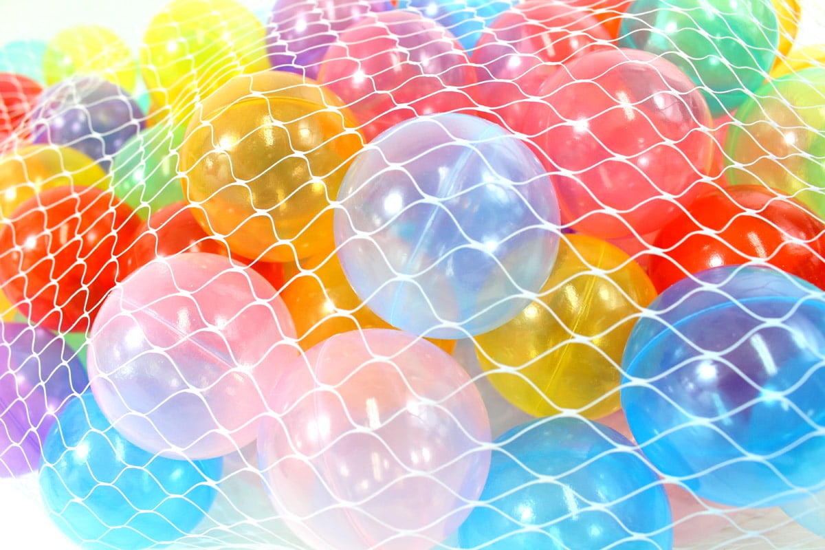 Bisontec Non-Toxic Transparent "Phthalate Free" Crush Proof Play Balls ...