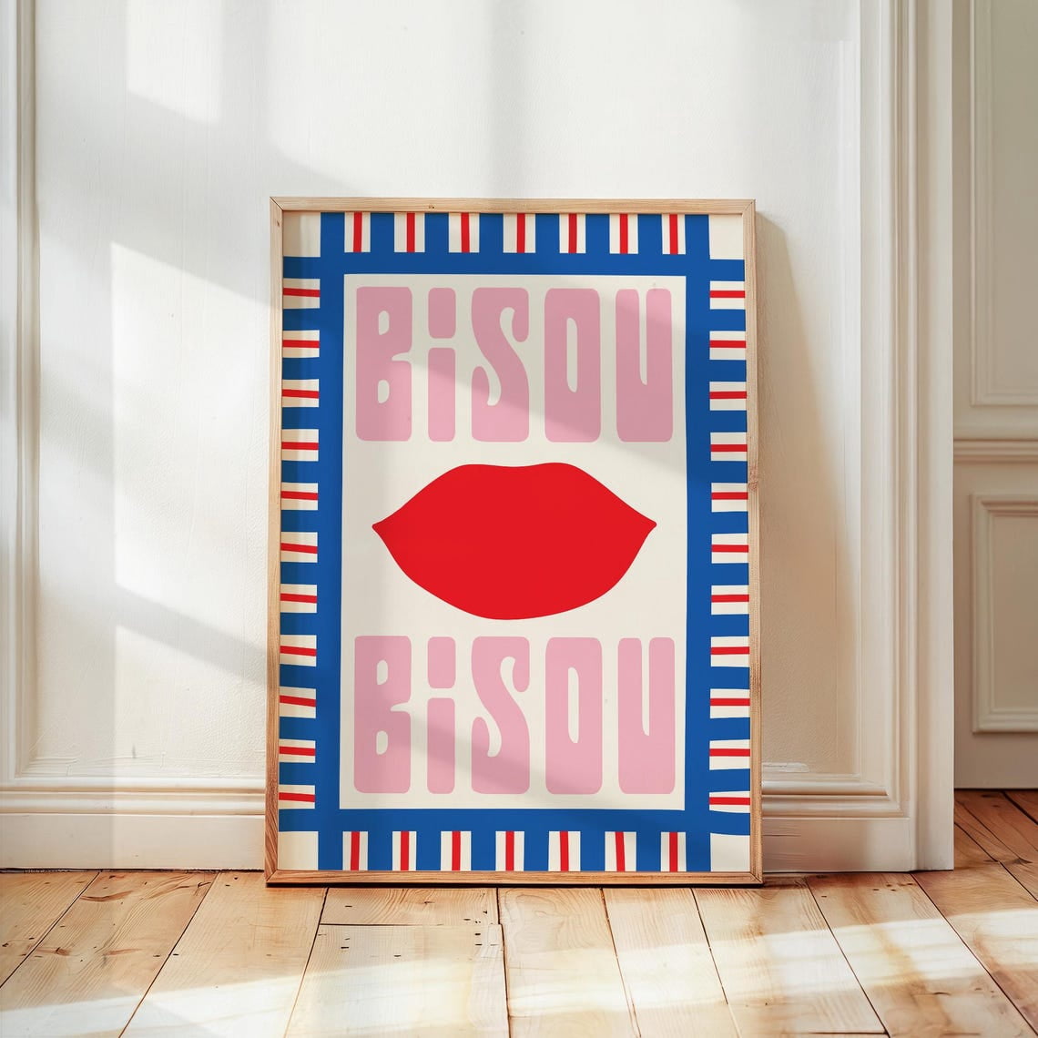 Bisou Bisou French Kiss Decor Red Lips Parisian Style Playful Home ...