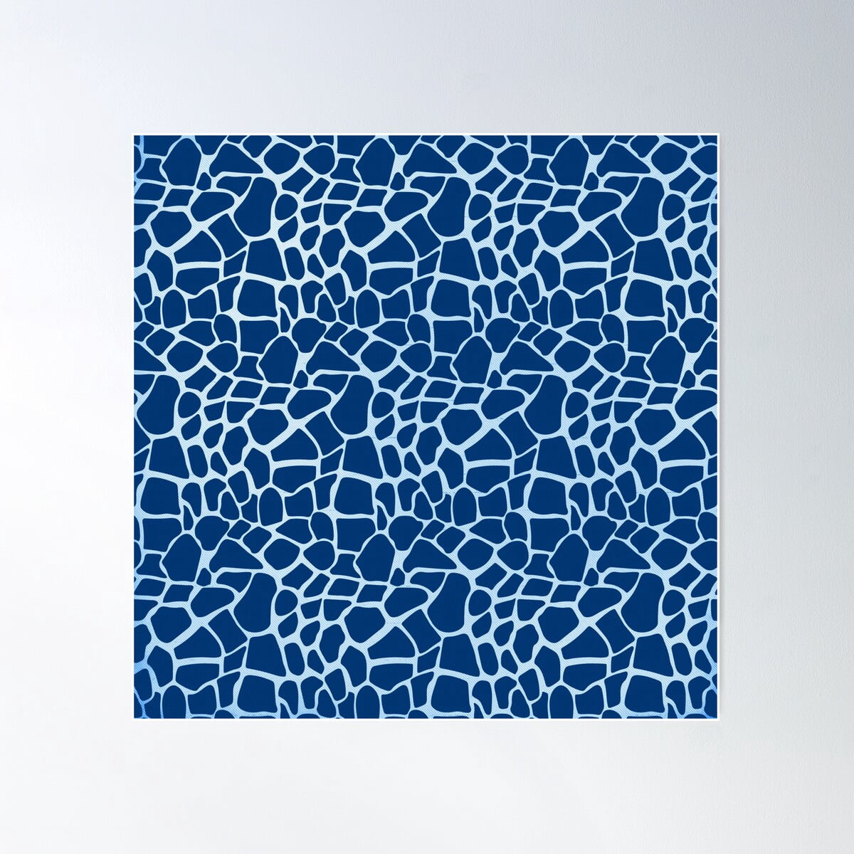 Bisque Blue African Giraffe Poster Wall Art, Modern Wall Decor For ...