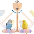 Bissap Bird Stand Perch Toy, Parakeet Wooden Exercise Shake Standing ...