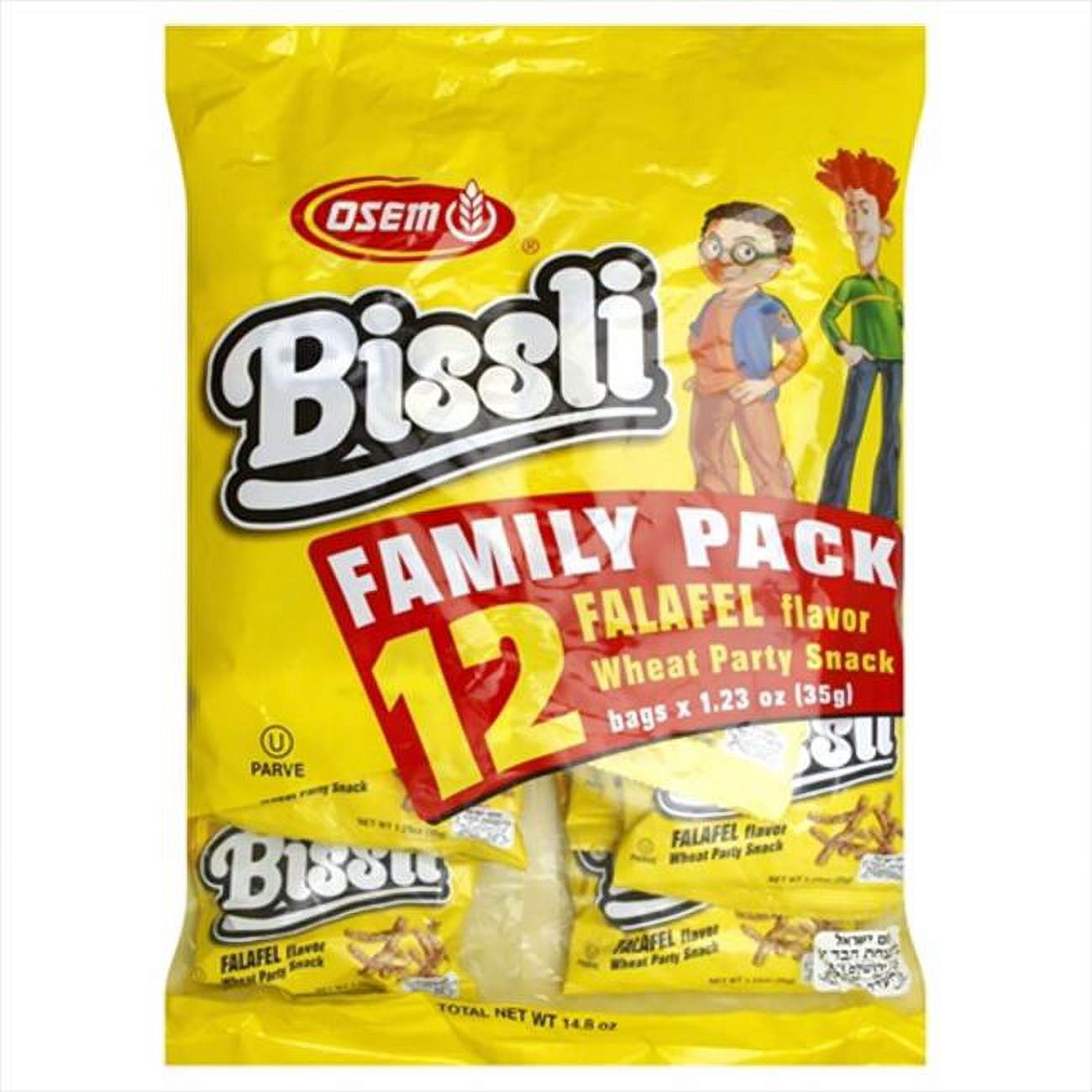 Bissli Crunchy Falafel Wheat Snack, Kosher, 1.23oz Bags, Pack of 12 ...