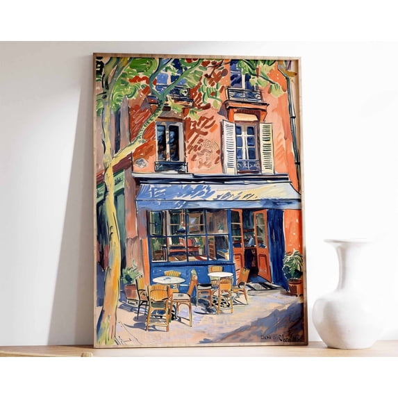 Bistro Cafe Art Print European Cafe Poster - Walmart.com