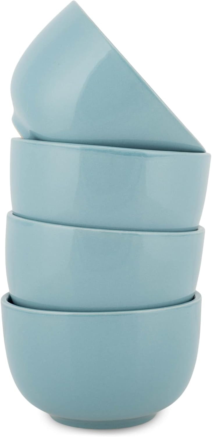 Bistro Glossy Ceramic 4 inch Cute and Small Dessert Bowls Set of 4 ...