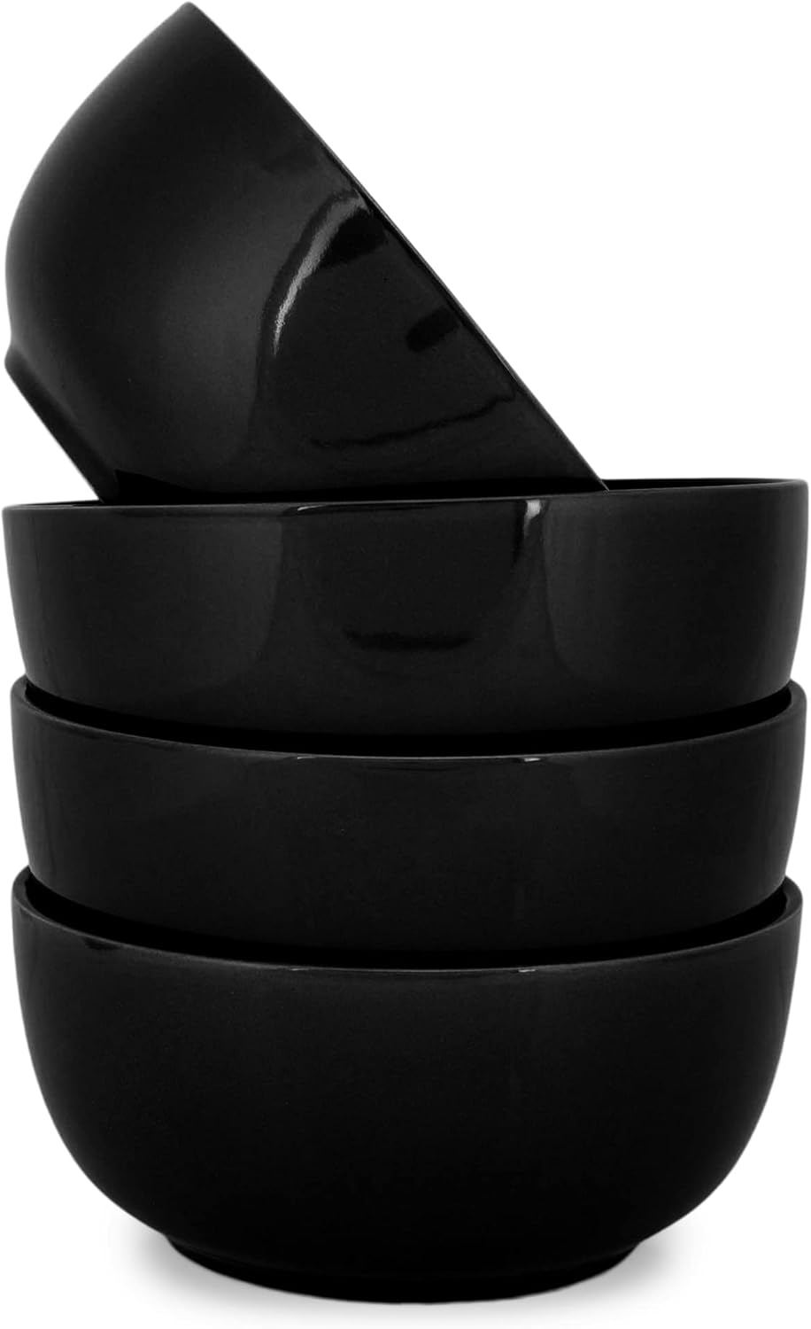 Bistro Glossy Ceramic 7 inch Dinnerware Bowls Set of 4 - Perfect for ...