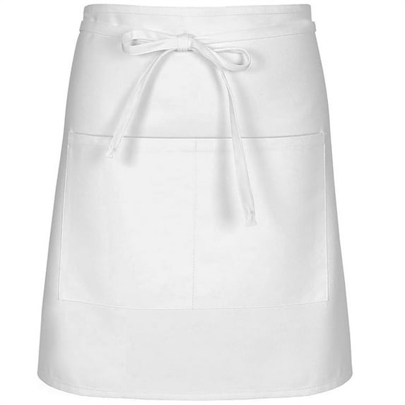Bistro Half Aprons,Waterproof Short Server Apron,Pure White Neutral ...