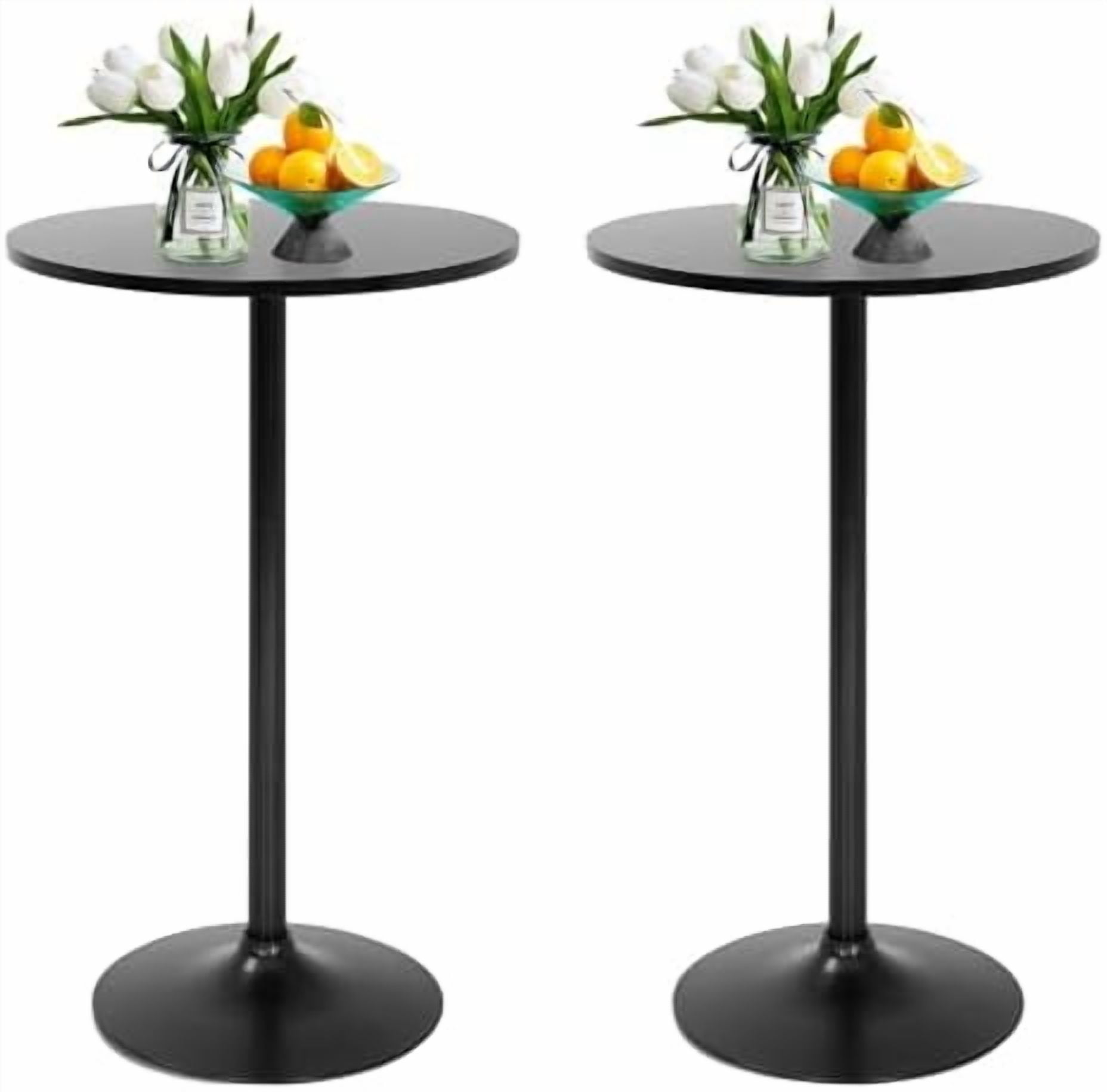 Bistro Pub Table 2 Pack 40 Inch Height Cocktail Table Round Bistro Bar ...