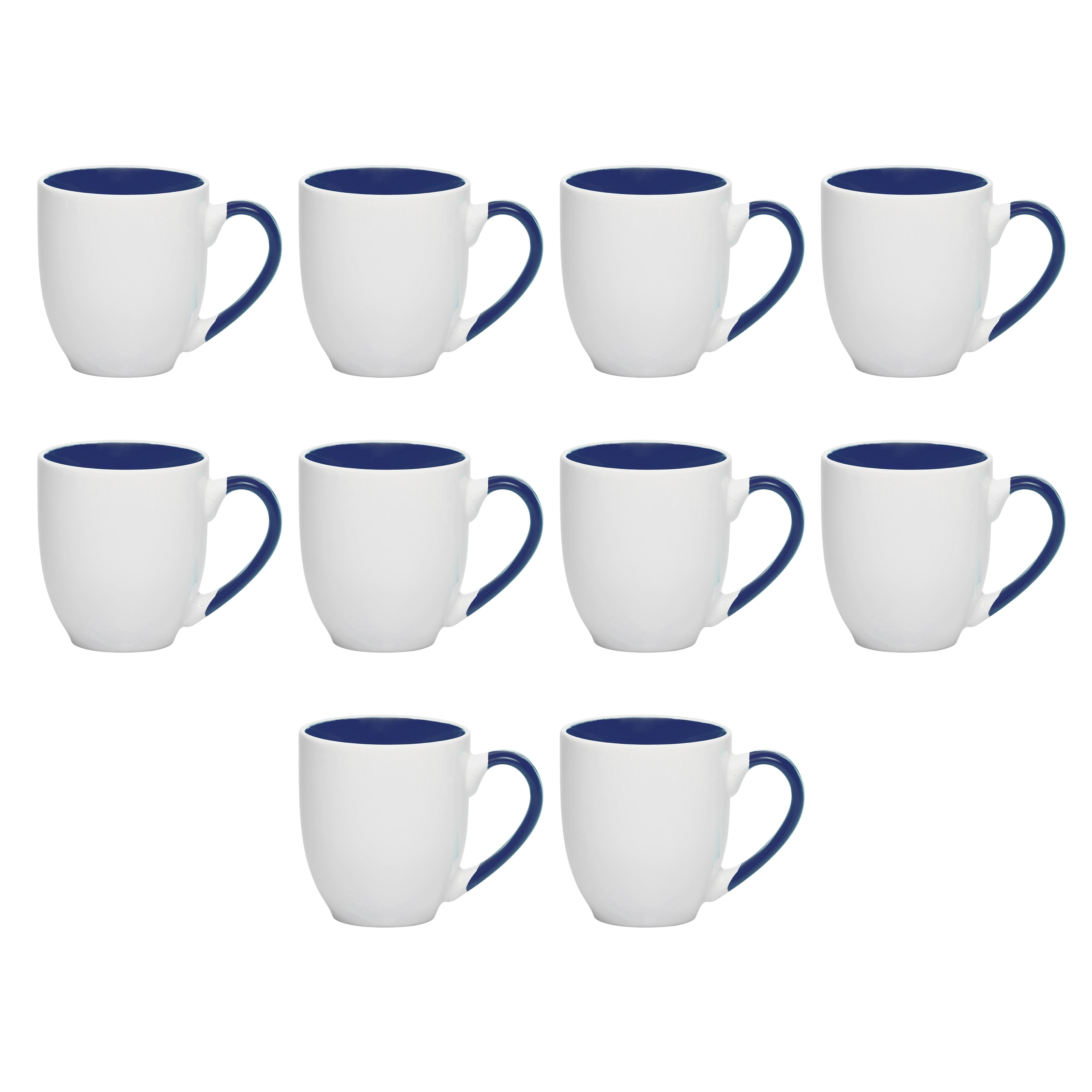 Bistro Style Large Coffee Mugs 16 oz. Set of 10, Bulk Pack - Perfect ...