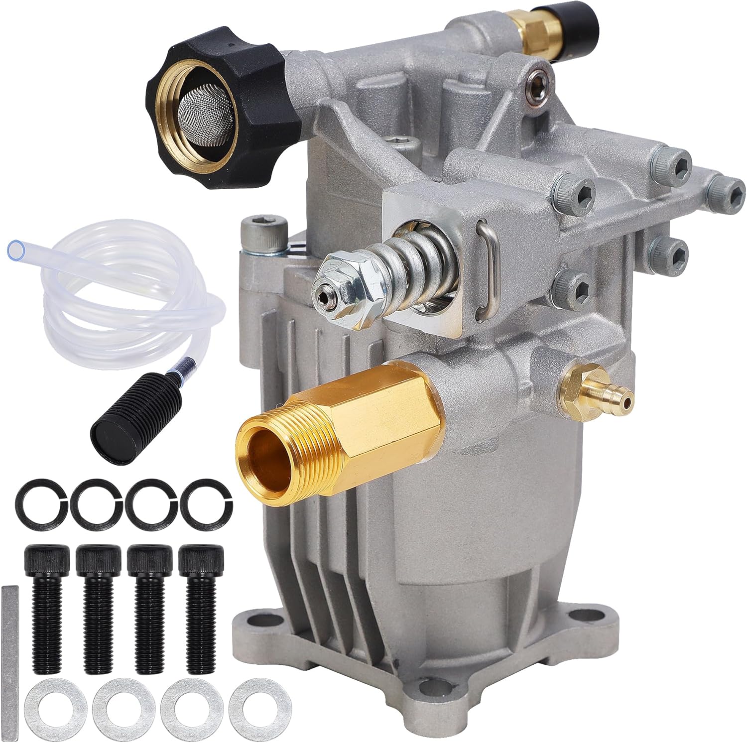 Biswing Pressure Washer Pump, 3/4" Shaft Horizontal Axial Plunger, 3400 ...