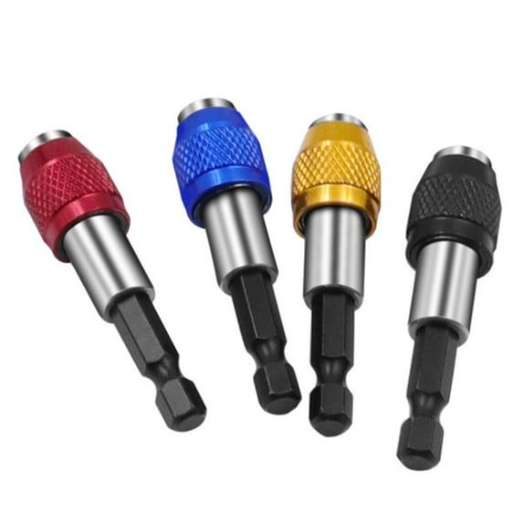 Bit Holder Chuck Adapter Drill Bit Extension with 1/4” Hex Shank Drill ...