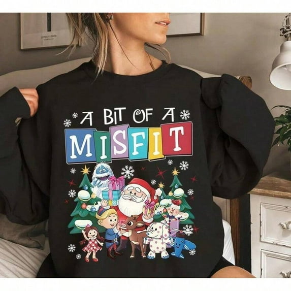 A Bit Of A Misfit Shirt - Misfit Island Christmas Sweatshirt, Rudolph ...