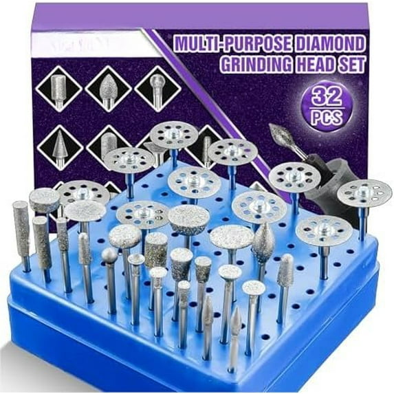 Bit Set for Dremel, Rotary Tool Wheel 1/8" Shank for Stone Glass Tile ...