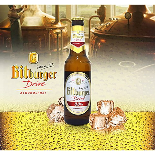 Bitburger Drive Zero Non-Alcoholic Malt Beer, 11.2 fl oz (24 Glass ...
