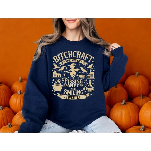 Bitchcraft Sweatshirt, Witchy Graphic Pullover SWEATSHIRT All Size S-5XL - Walmart.com