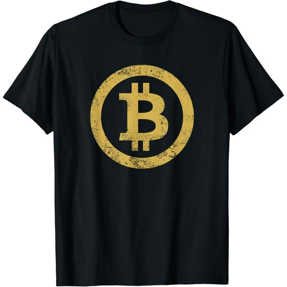 Bitcoin BTC Logo T-Shirt Retro Vintage Distressed T-Shirt - Walmart.com