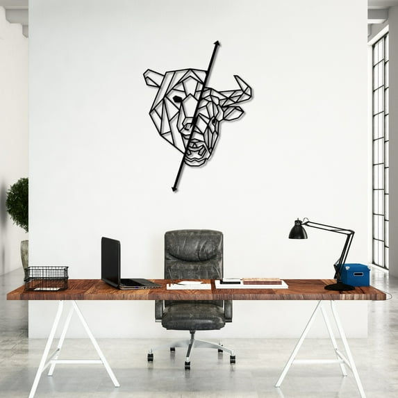 Bitcoin Bull and Bear Metal Wall Art - Walmart.com