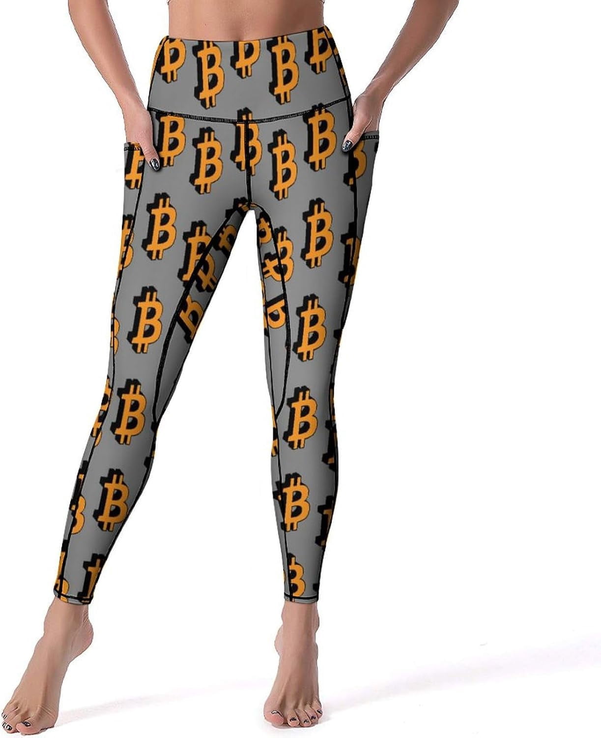 Bitcoin Currency Money Cryptocurrency Yoga Pants for Women Tummy ...