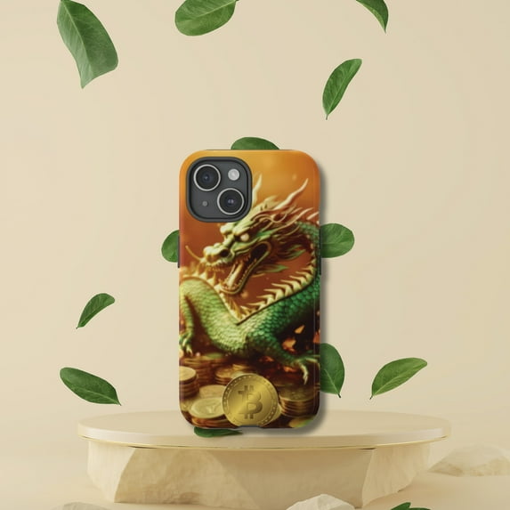 Bitcoin Dragon Phone Case Protective Crypto Art iPhone 17 through 11 ...