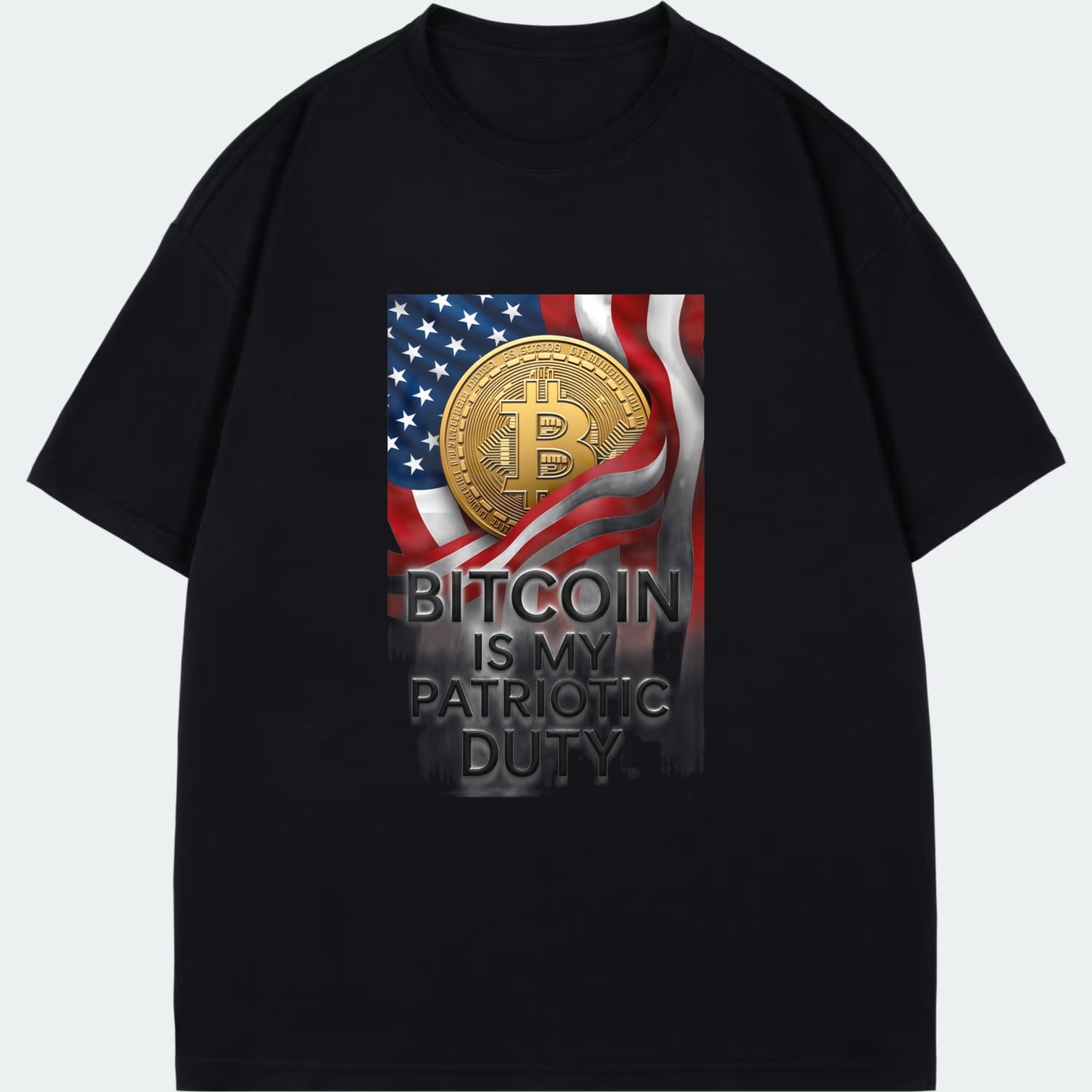 Bitcoin Is My Patriotic Duty T Shirt Black American Flag And Bitcoin ...