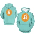 Bitcoin Logo Hoodies for Men Women, Pullover Hoodie with Kangaroo ...