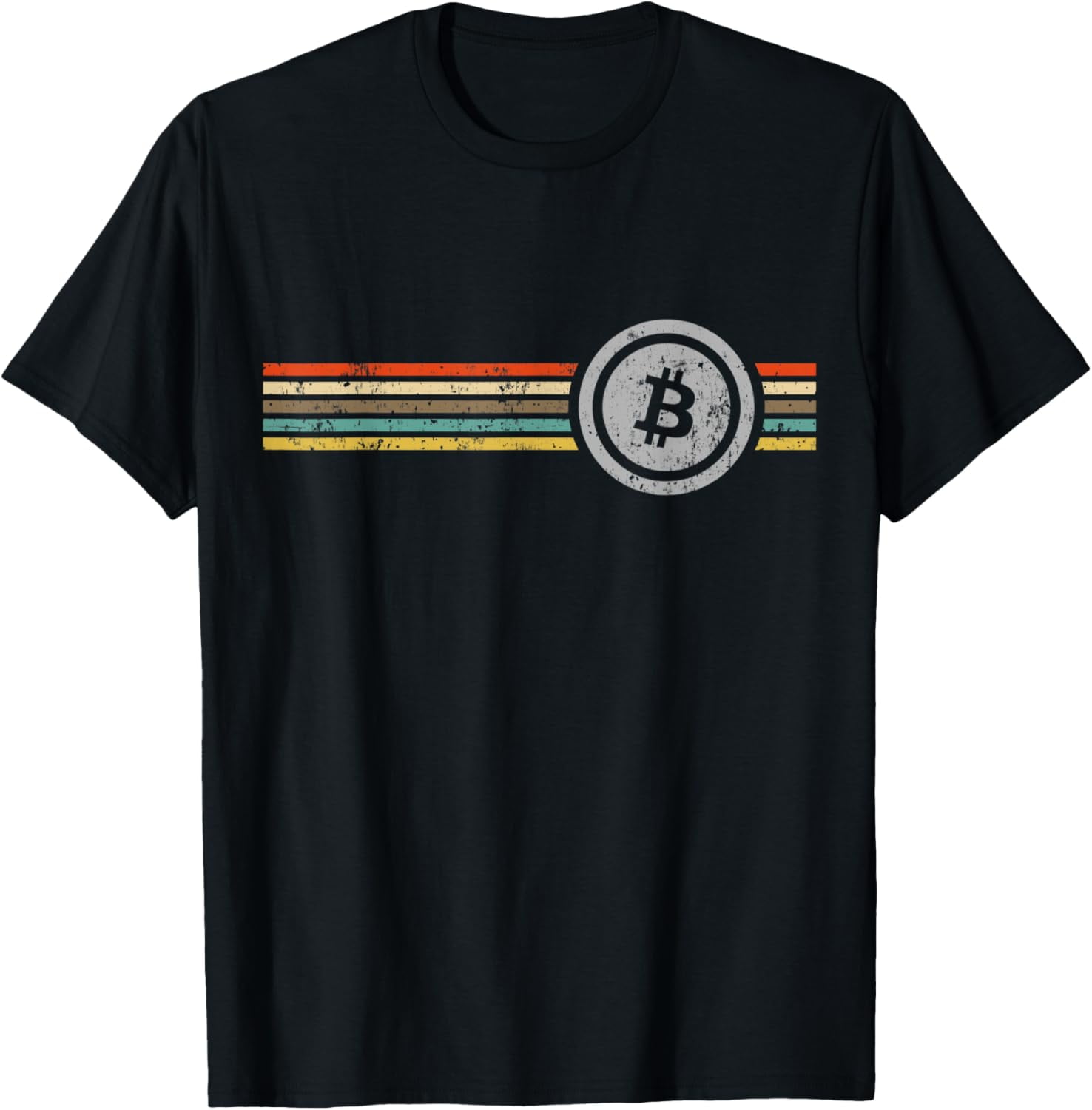 Bitcoin Retro Vintage BTC Logo Crypto Currency Blockchain T-Shirt ...