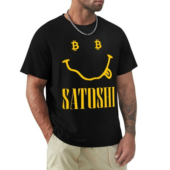 Bitcoin Satoshi Nakamoto Exuberant Men's Cotton Short Sleeve HD Print ...