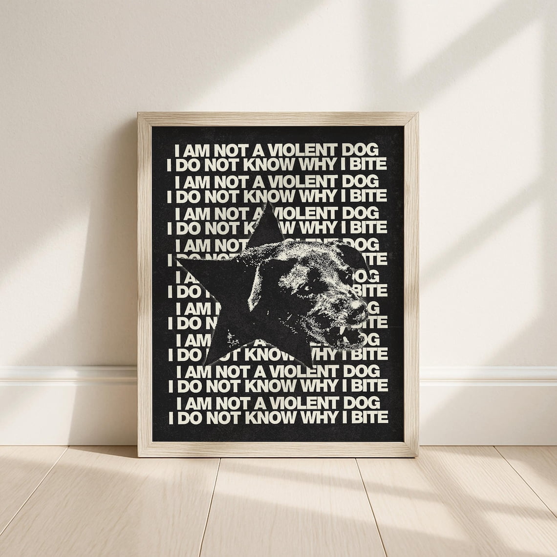 Bite Dog Poster, Animal Print, Unframed Paper Poster 24x36in - Walmart.com
