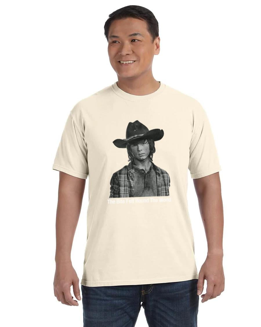 Bite Felt Round World Carl Grimes Walking Dead COMFORT COLOR T-SHIRT ...