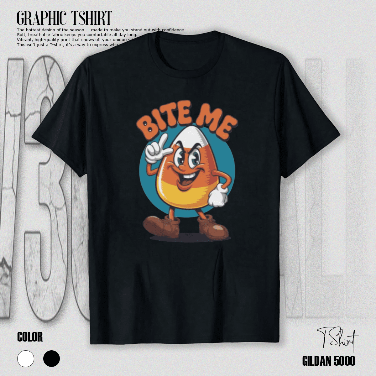 Bite Me Candy Corn Funny Halloween Quote Humor Unisex T-Shirt up to ...