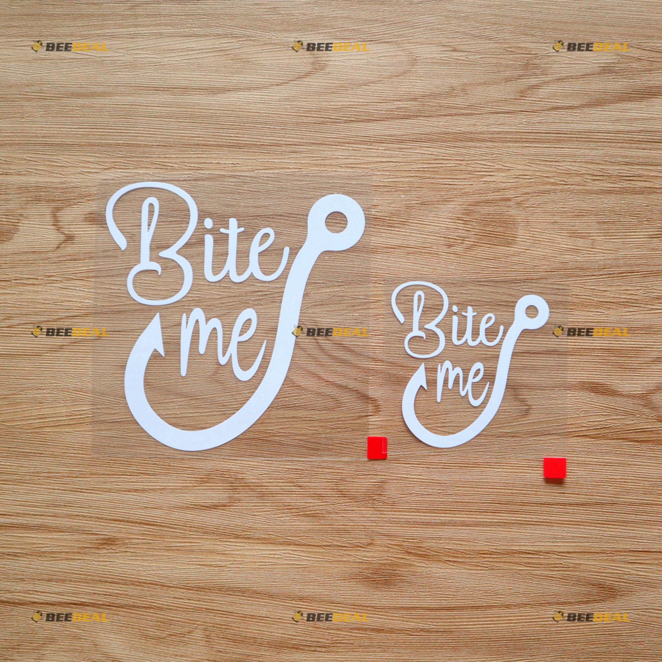 Bite Me Fish Hook Fishing Life Sticker Decal Vinyl 11162b - 2 Pack ...