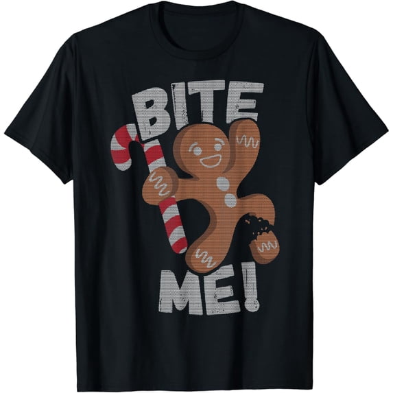Bite Me Gingerbread Man Shirt T-Shirt - Walmart.com