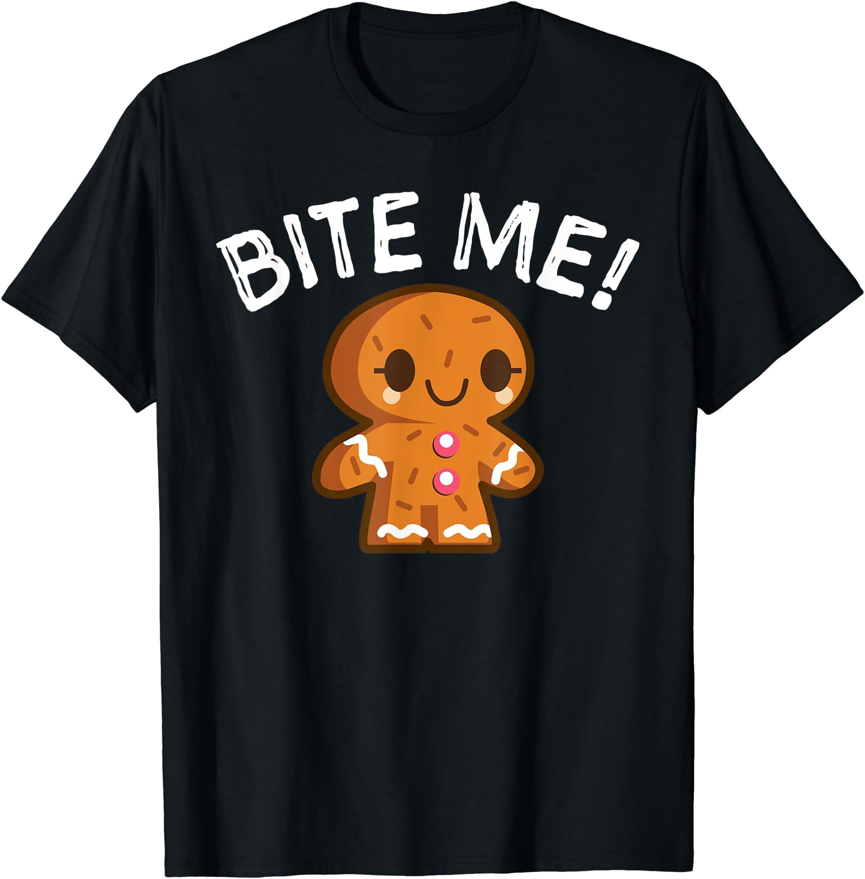 Bite Me Gingerbread Man T-Shirt - Walmart.com