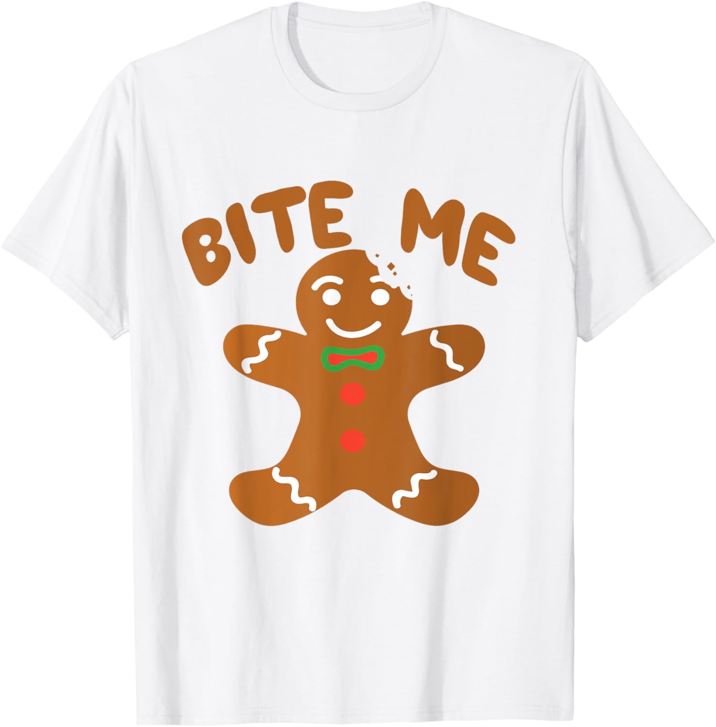 Bite Me Gingerbread Tshirt- Great Thanksgiving Gift Idea Mens T-Shirt ...
