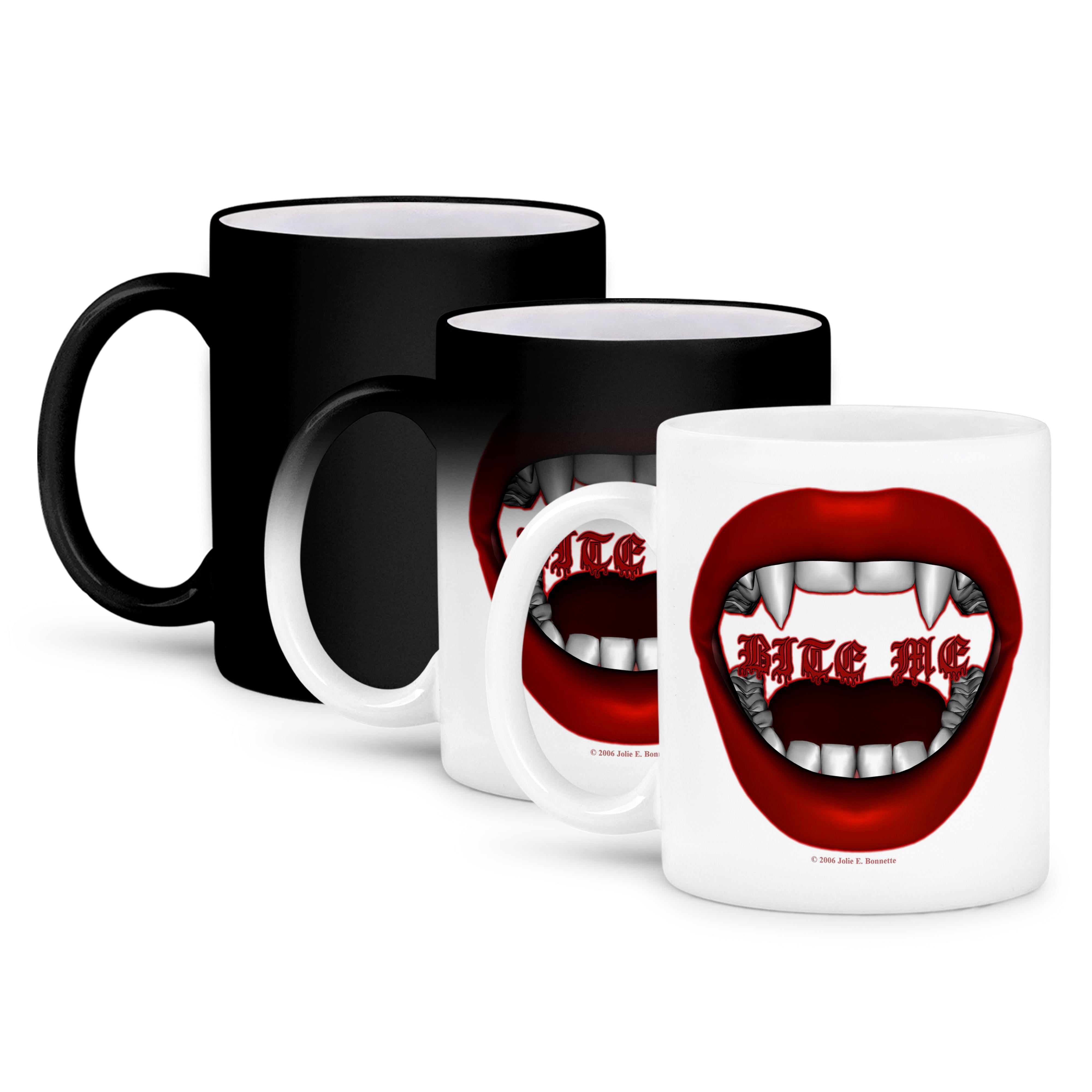 3dRose, Bite Me Vampire Goth Fangs Mouth Design on white background ...
