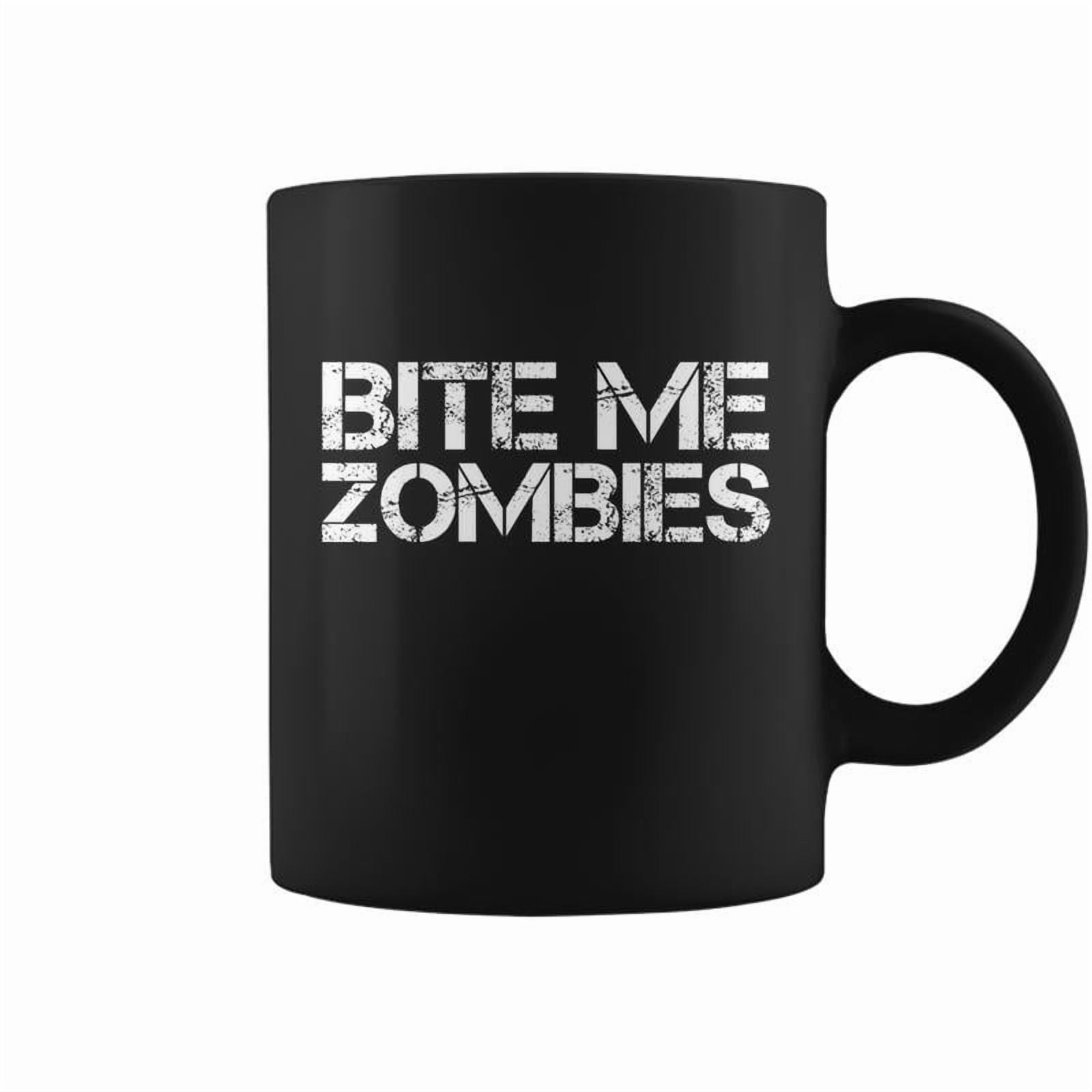 Bite Me Zombies Graphic Design Printed Casual Daily Basic Co - Walmart.com
