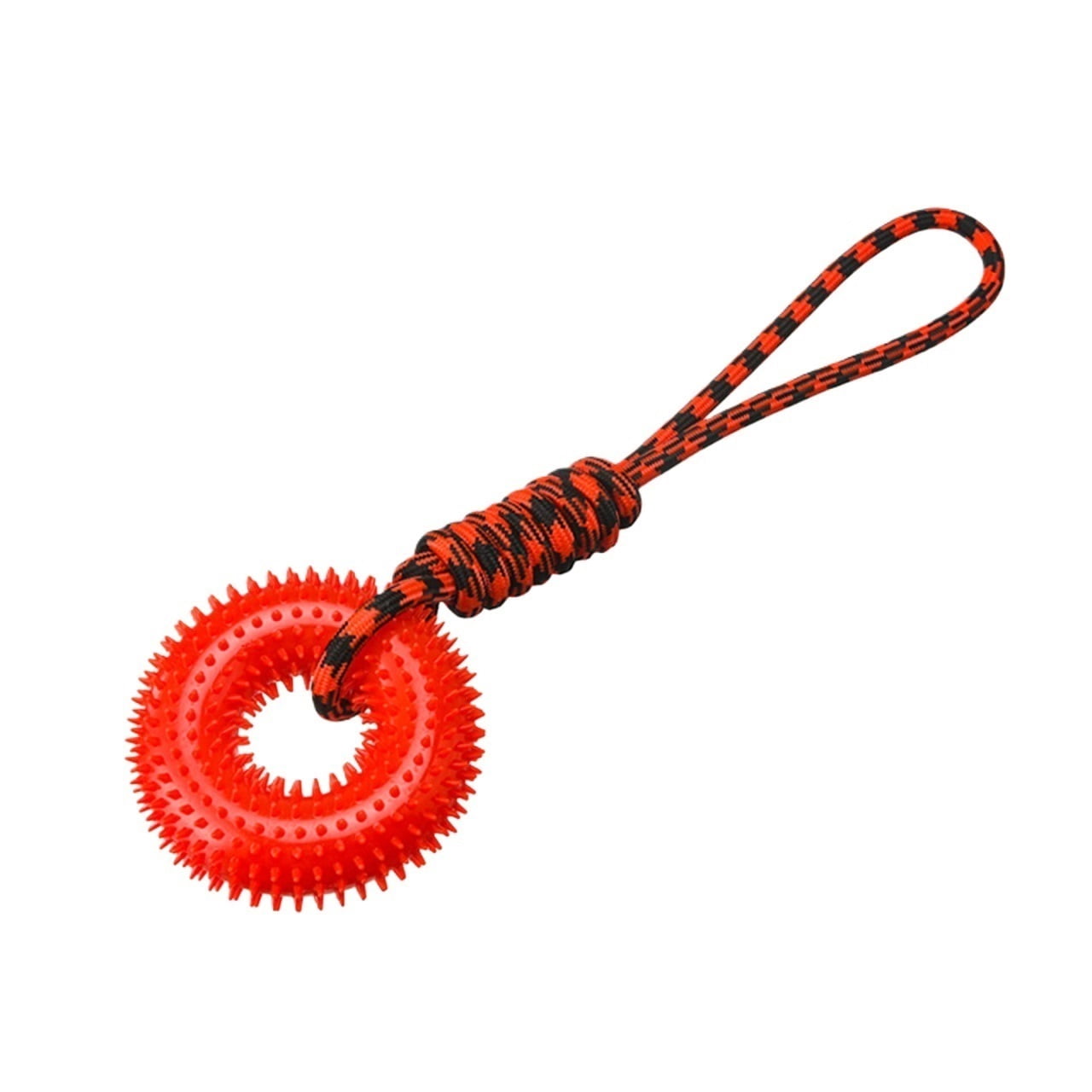 Bite-Resistant Sound-Making Spiked Ring TPR Dog Chewing Toy Large Dog ...