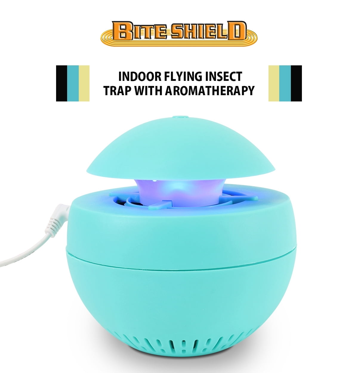 Bite Shield Indoor Insect Trap with Aromatherapy Pads & LED Light, Blue ...