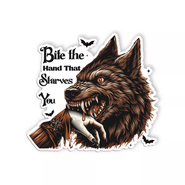 Bite The Hand That Starves You Halloween Stickers Phone Decal Water ...