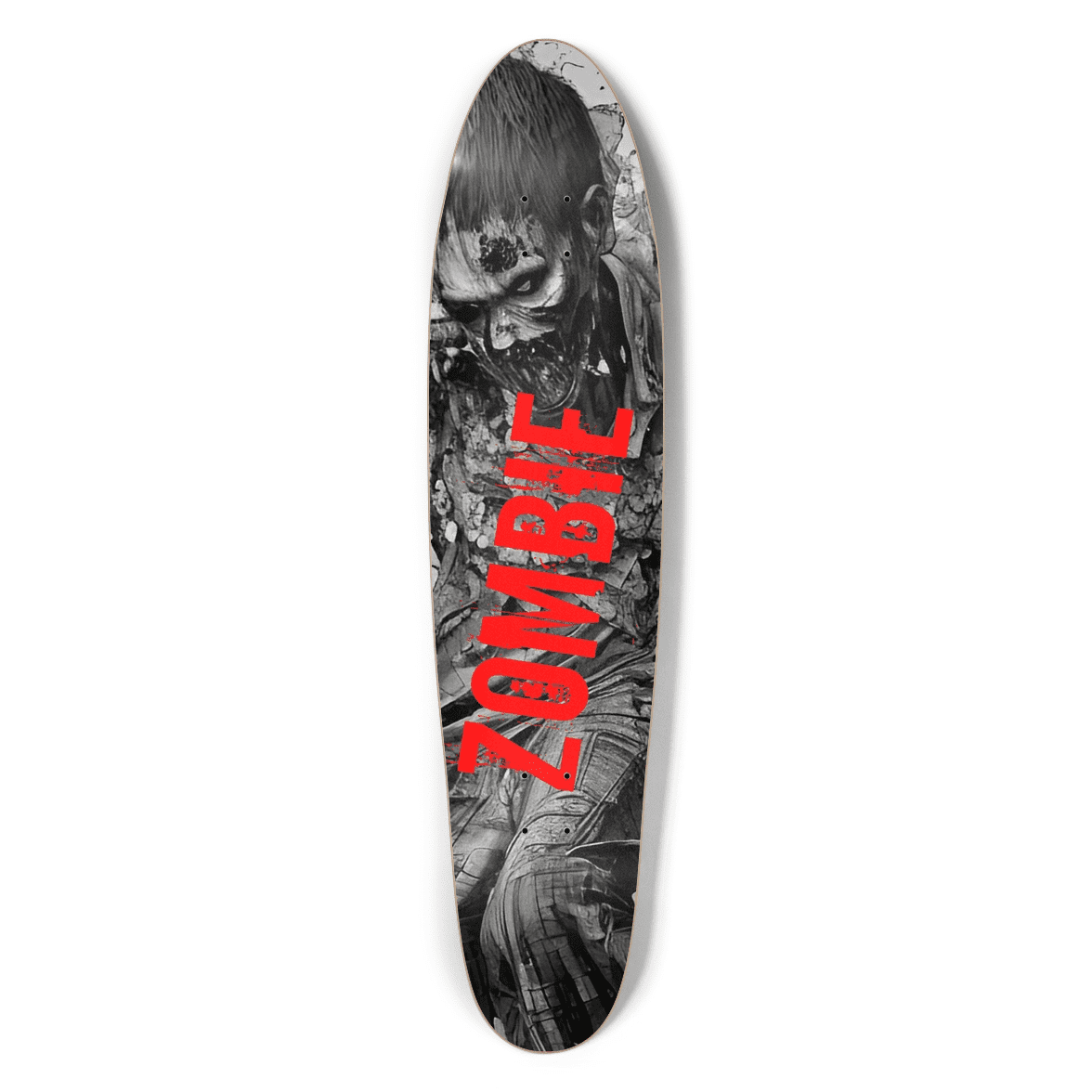 Zombie_boards Bite Me, Longboard Skateboard Deck, 7-Ply Canadian Maple ...